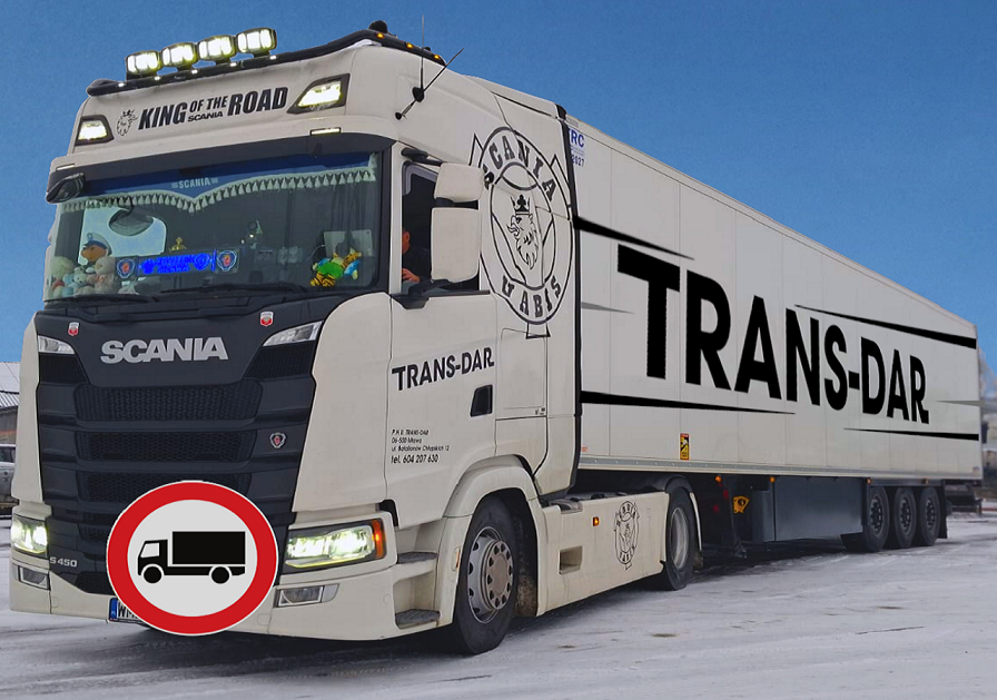 Trans Dar Mława » ZAKAZY JAZDY CIĘŻARÓWEK W EUROPIE luty 2025